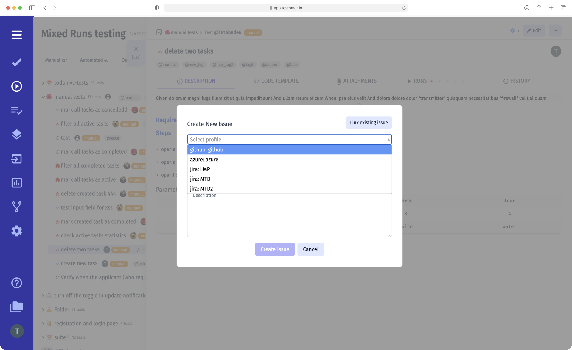 Tickets test management integration - testomat.io Tickets test management integration - testomat.io