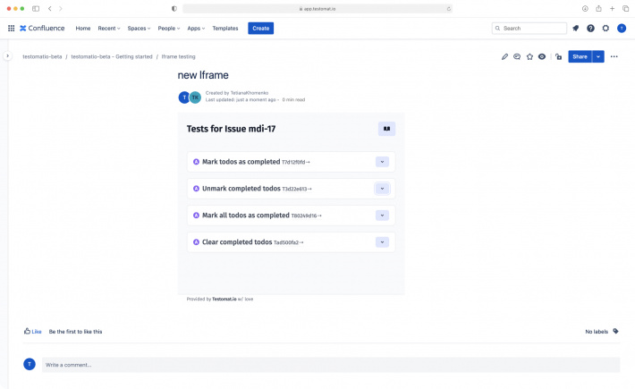 Testomat.io's Confluence Integration for Improved Team Visibility