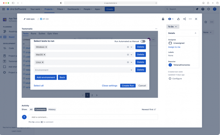 Enhance Jira Test Environments with Multi-Environment Manual Test Execution