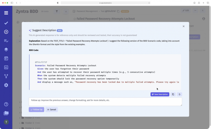 AI-Generated BDD Scenarios | BDD AI Tool