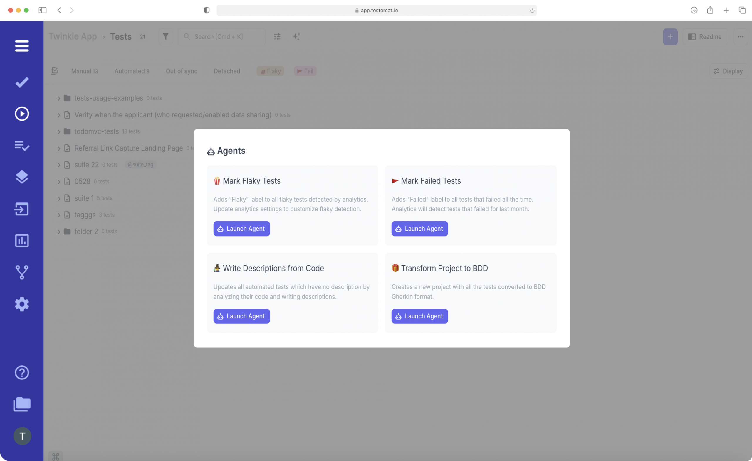 AI Agent Test Assistant - testomat.io
